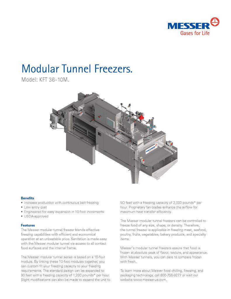MESS-3040 Modular Tunnel Freezers_DataSheet_FINAL – Messer Canada Inc.